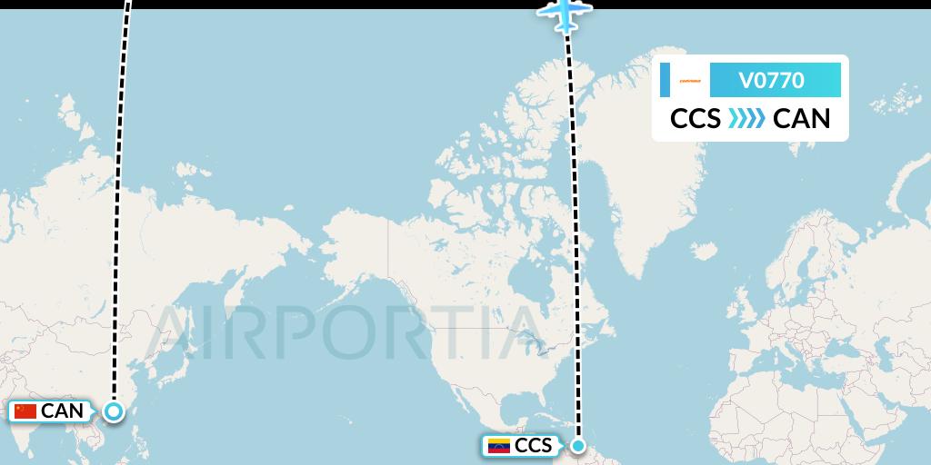 V0770 Flight Status Conviasa: Caracas to Guangzhou (VCV770)