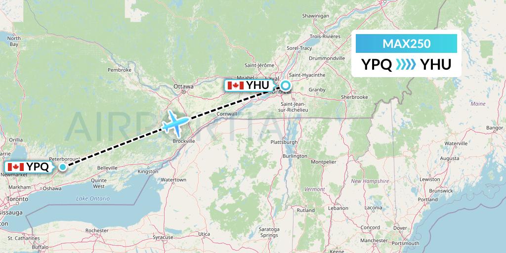 MAX250 Flight Status Max Aviation: Peterborough to Montreal