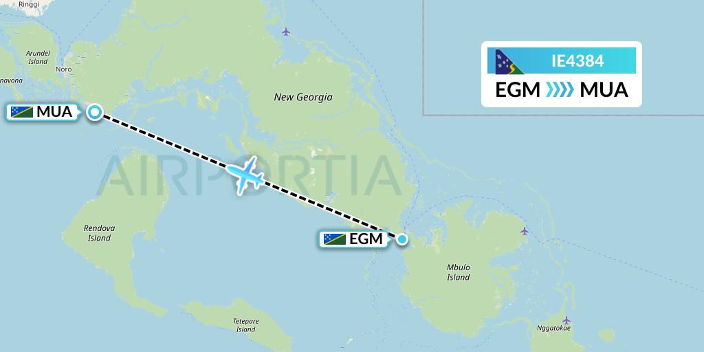 IE4384 Flight Status Solomon Airlines: Sege to Solomon Islands (SOL4384)