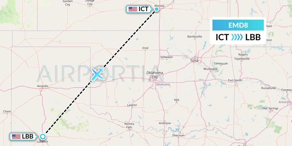 EMD8 Flight Status Eaglemed: Wichita to Lubbock
