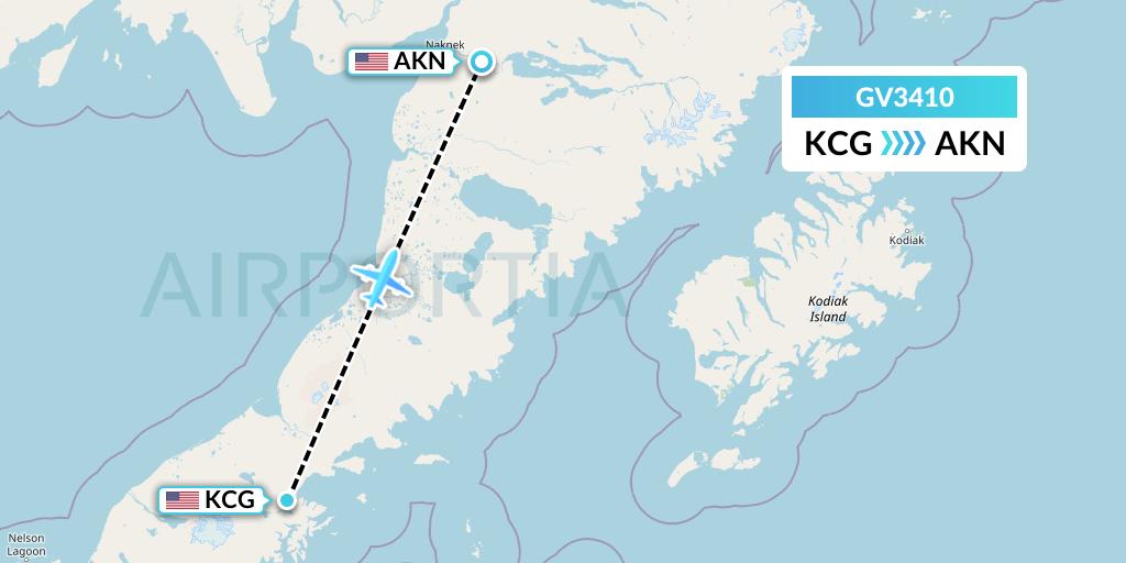 GV3410 Flight Status Grant Aviation: Chignik to King Salmon (GUN3410)