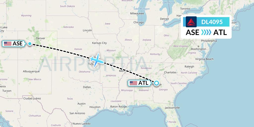 DL4095 Flight Status Delta Air Lines: Aspen to Atlanta (DAL4095)