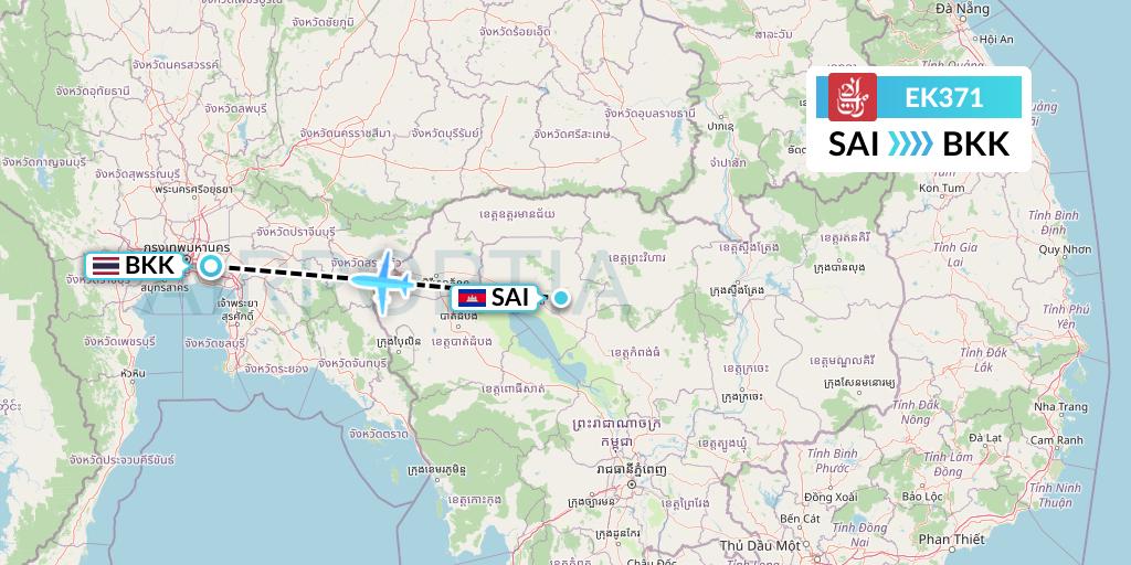 EK371 Flight Status Emirates: Siem Reap to Bangkok (UAE371)