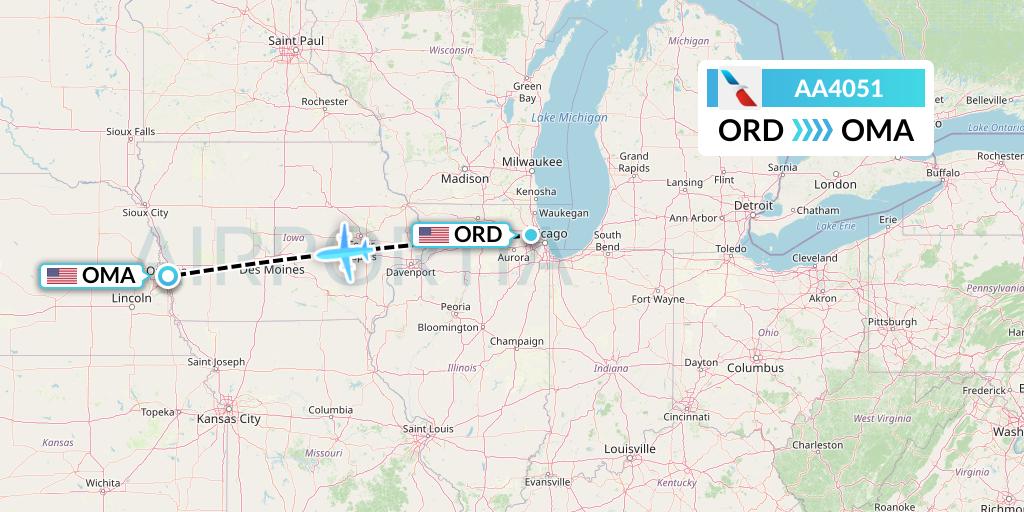 AA4051 Flight Status American Airlines: Chicago to Omaha (AAL4051)