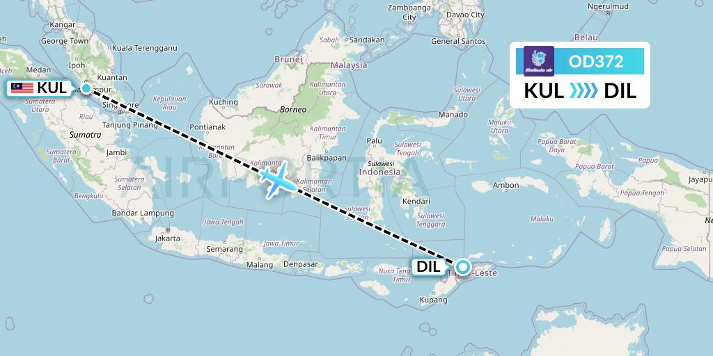 OD372 Flight Status Batik Air Malaysia: Kuala Lumpur to Dili (MXD372)