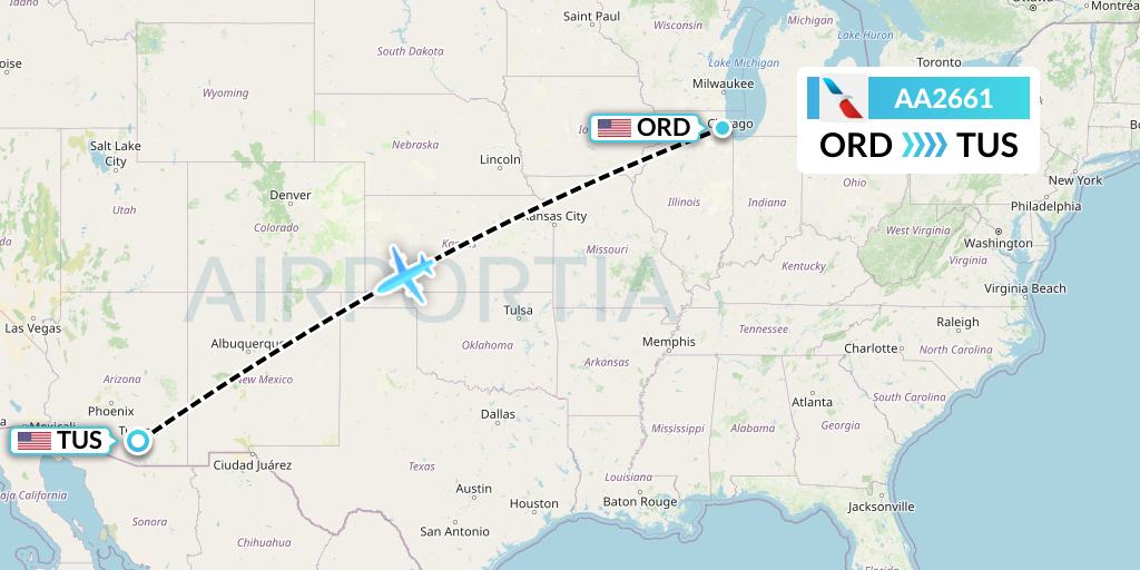 AA2661 Flight Status American Airlines: Chicago to Tucson (AAL2661)