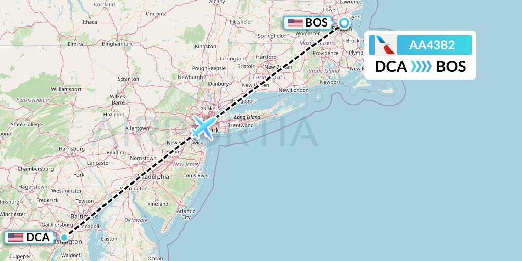 AA4382 Flight Status American Airlines: Washington to Boston (AAL4382)