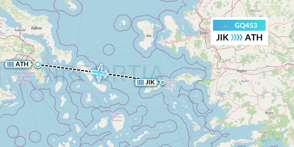 GQ453 Flight Status Sky Express (Greece): Ikaria to Athens (SEH453)