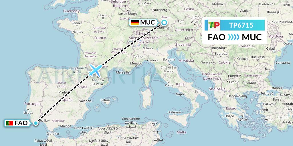 TP6715 Flight Status TAP Portugal: Faro to Munich (TAP6715)