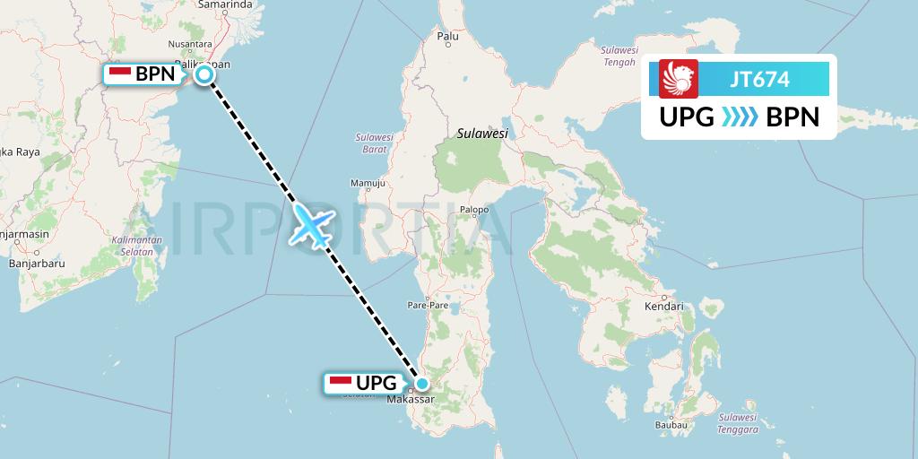 JT674 Flight Status Lion Airlines: Makassar to Balikpapan (LNI674)