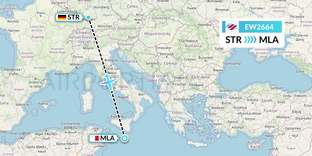 EW2664 Flight Status Eurowings: Stuttgart to Malta (EWG2664)