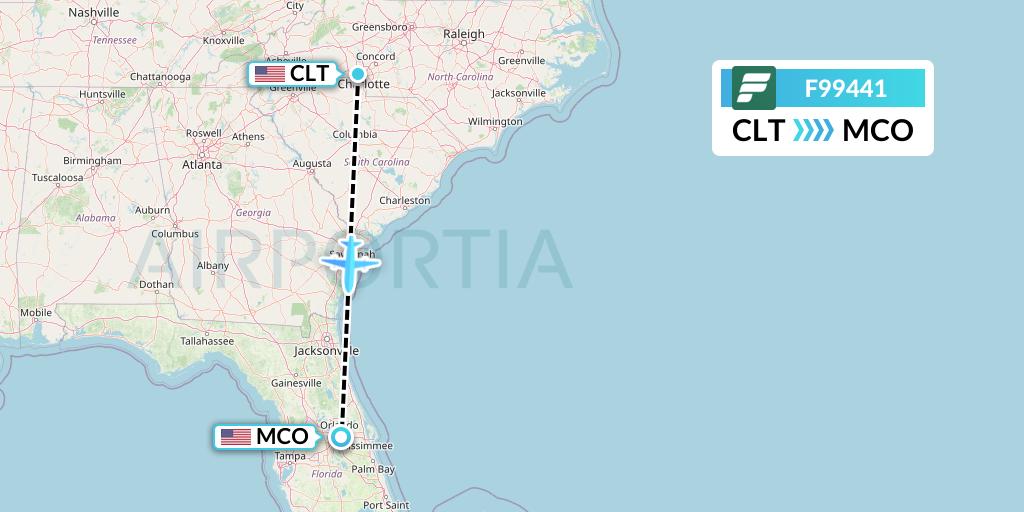 F99441 Flight Status Frontier Airlines: Charlotte to Orlando (FFT9441)