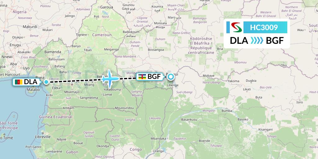 HC3009 Flight Status Air Senegal: Douala to Bangui (SZN3009)