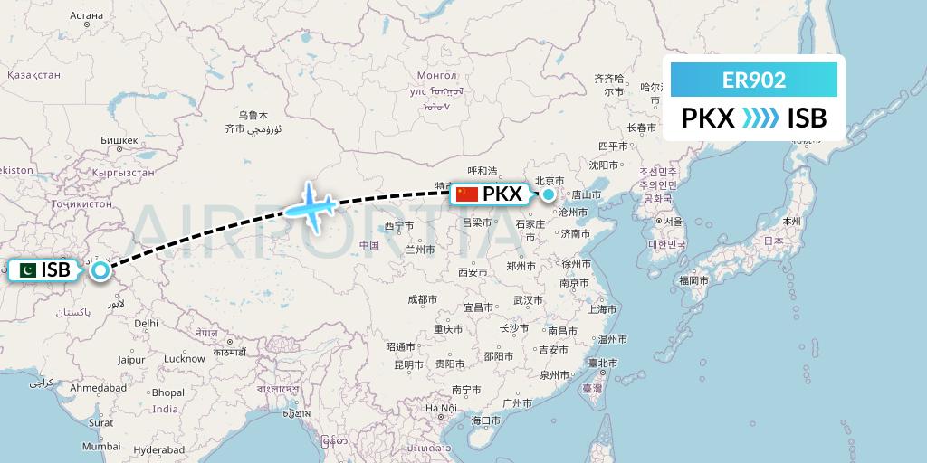 ER902 Flight Status Serene Air: Beijing to Islamabad (SEP902)