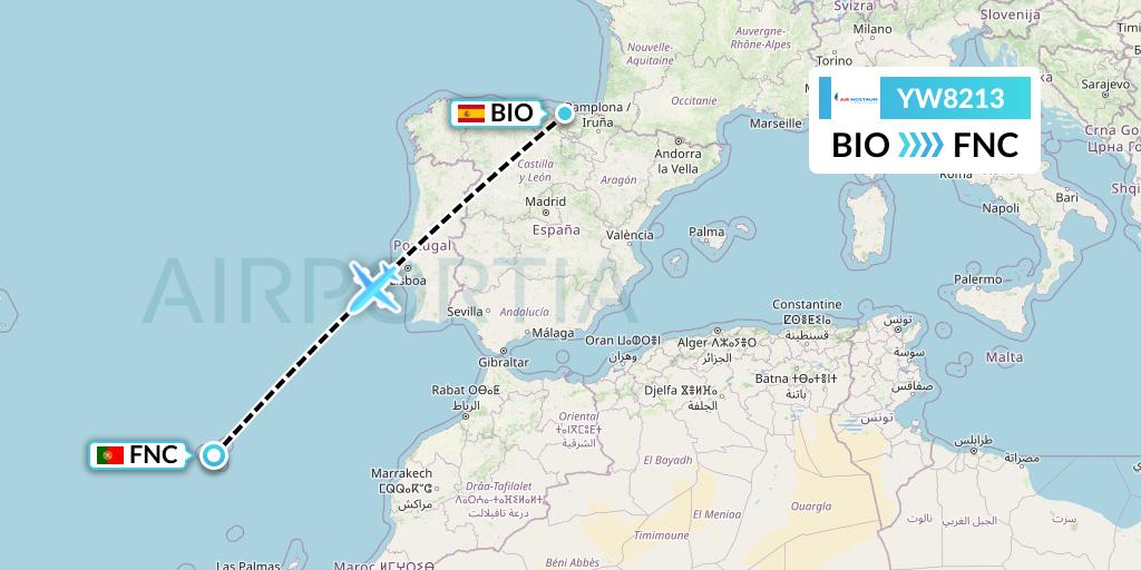 YW8213 Flight Status Air Nostrum: Bilbao to Funchal (ANE8213)