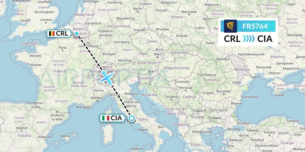 FR5764 Flight Status Ryanair: Brussels to Rome (RYR5764)