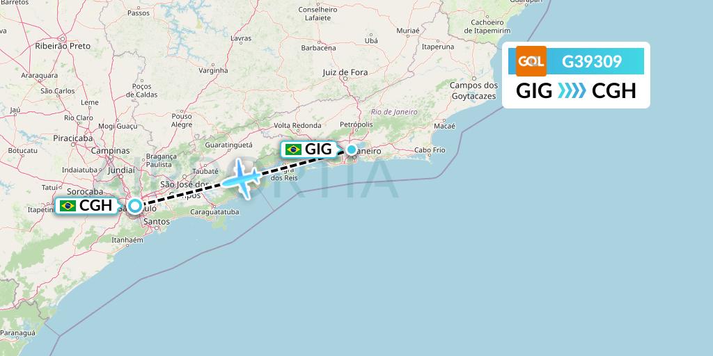 G39309 Flight Status GOL Transportes Aeros: Rio de Janeiro to Sao Paulo ...