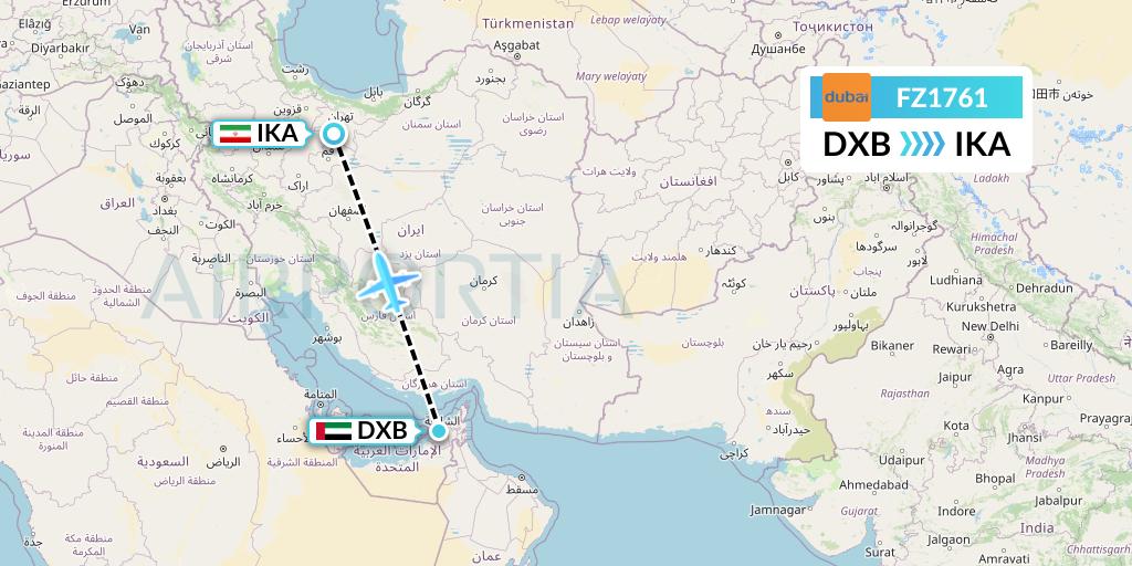 FZ1761 Flight Status FlyDubai: Dubai to Tehran (FDB1761)
