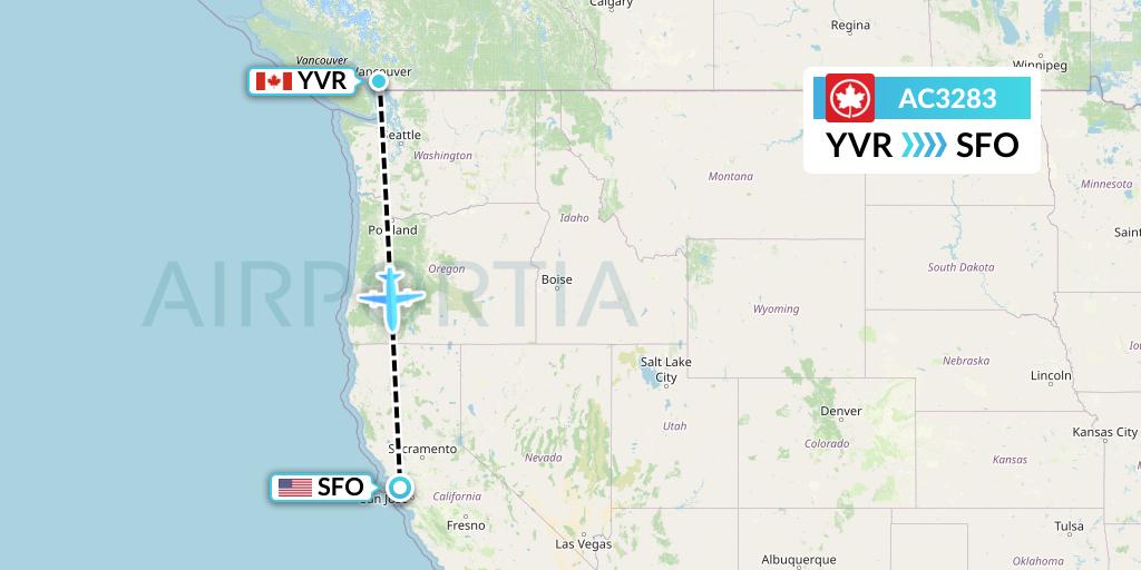 AC3283 Flight Status Air Canada: Vancouver to San Francisco (ACA3283)