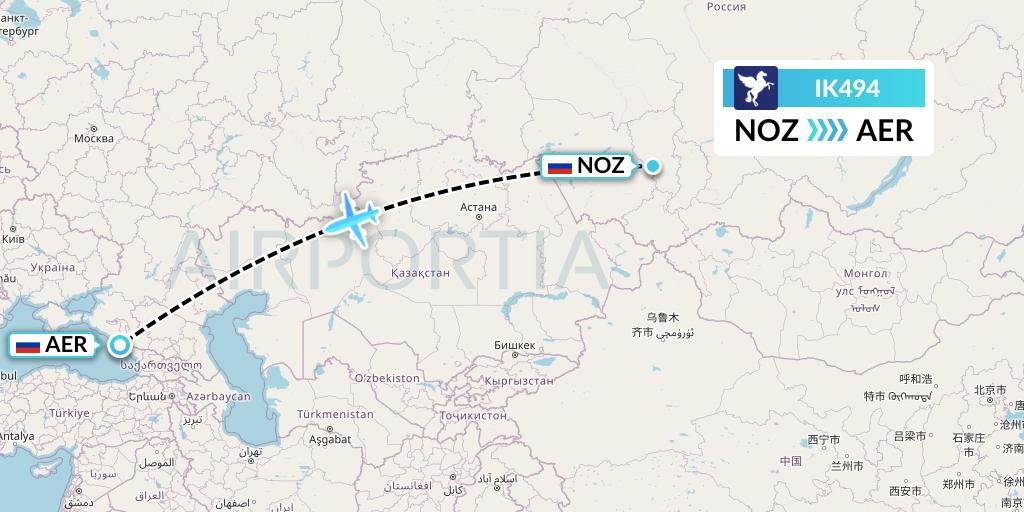 IK494 Flight Status Air Kiribati: Novokuznetsk to Sochi (AKL494)