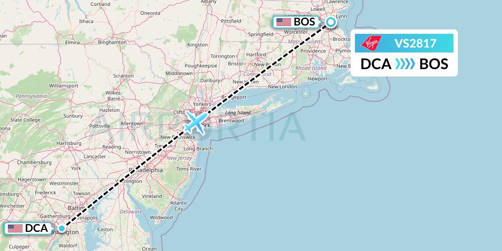 VS2817 Flight Status Virgin Atlantic Airways: Washington to Boston ...
