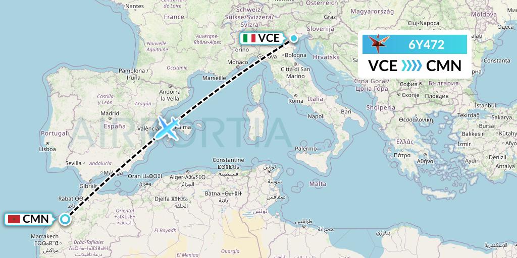 6Y472 Flight Status SmartLynx: Venice to Casablanca (ART472)