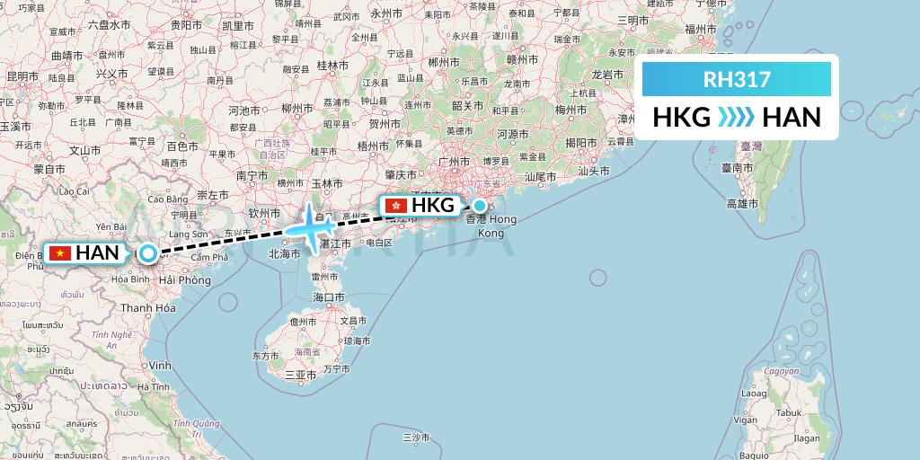 RH317 Flight Status Republic Express Airlines: Hong Kong to Hanoi (RPH317)