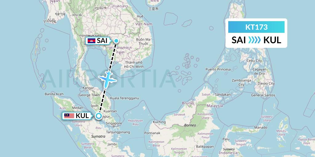 KT173 Flight Status SiAvia d.o.o.: Siem Reap to Kuala Lumpur (SVB173)