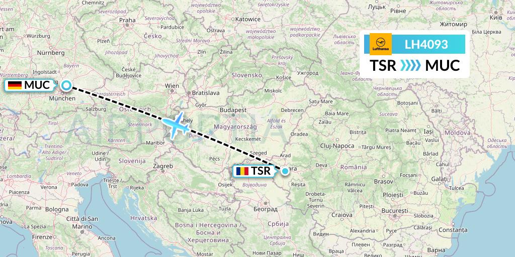 LH4093 Flight Status Lufthansa: Timisoara to Munich (DLH4093)