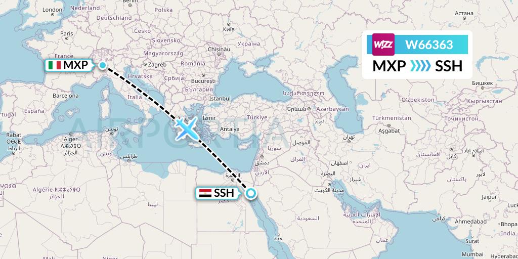 W66363 Flight Status Wizz Air: Milan to Sharm el-Sheikh (WZZ6363)