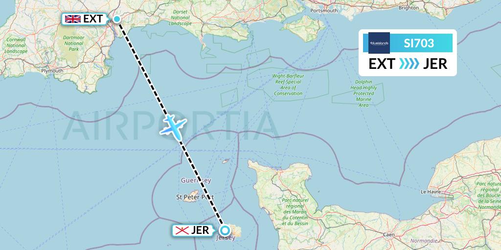 SI703 Flight Status Blue Islands: Exeter to Jersey (BCI703)