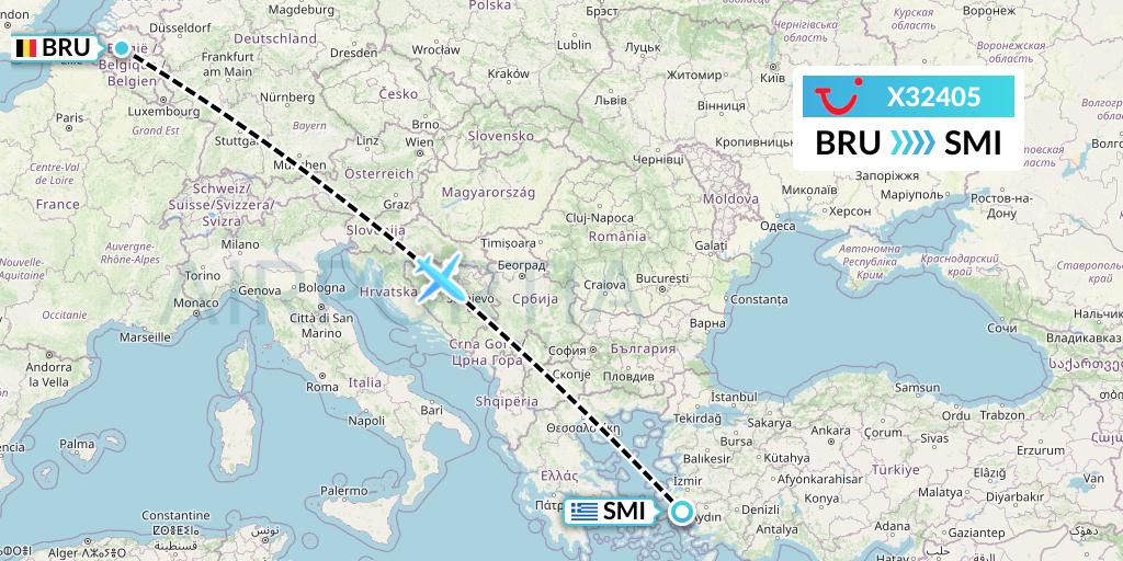 X32405 Flight Status TUI fly Germany: Brussels to Samos (TUI2405)