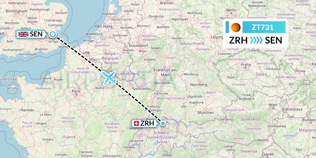 ZT731 Flight Status Titan Airways: Zurich to Southend (AWC731)
