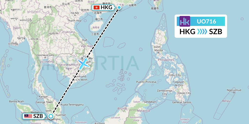 UO716 Flight Status Hong Kong Express: Hong Kong to Kuala Lumpur (HKE716)