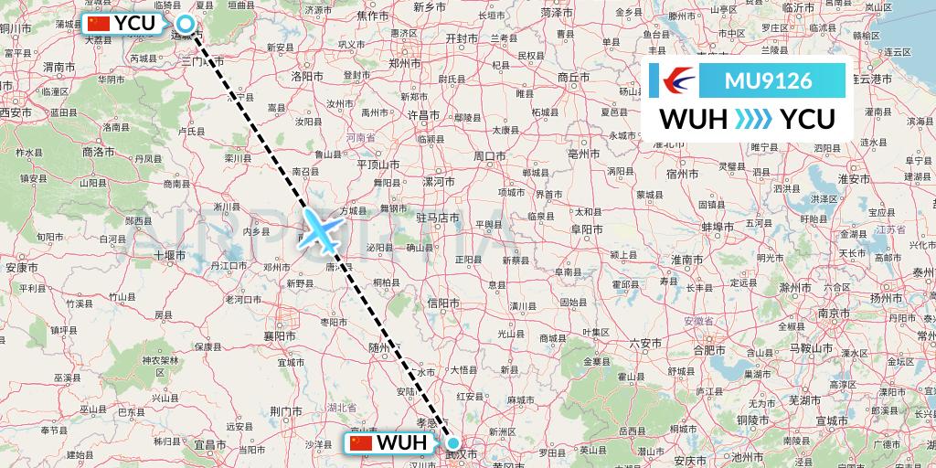 MU9126 Flight Status China Eastern Airlines: Wuhan to Yuncheng (CES9126)
