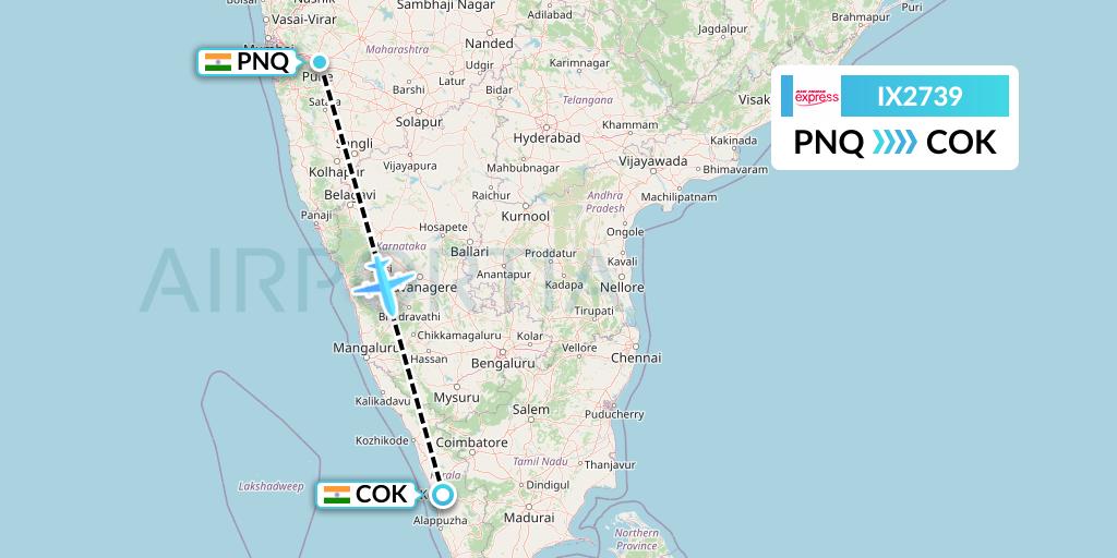 IX2739 Flight Status Air India Express: Pune to Cochin (AXB2739)
