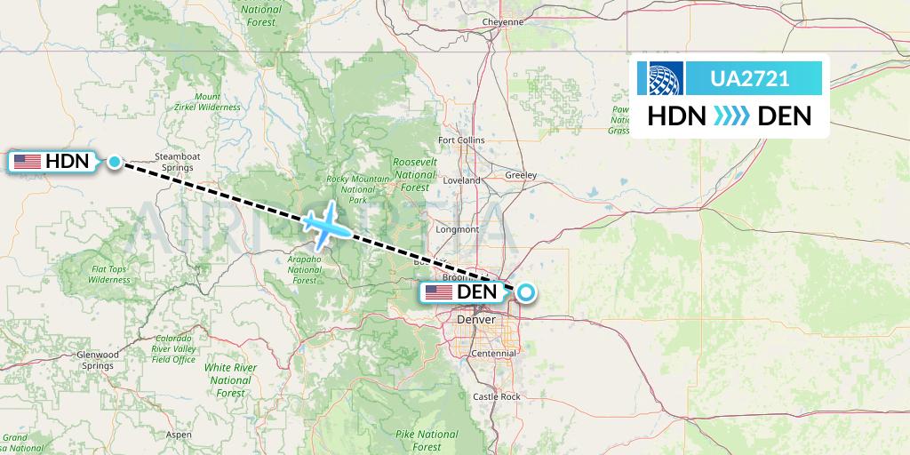 UA2721 Flight Status United Airlines: Hayden to Denver (UAL2721)