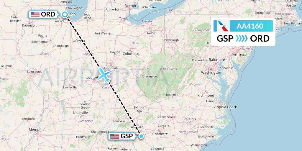 AA4160 Flight Status American Airlines: Greenville-Spartanburg to ...
