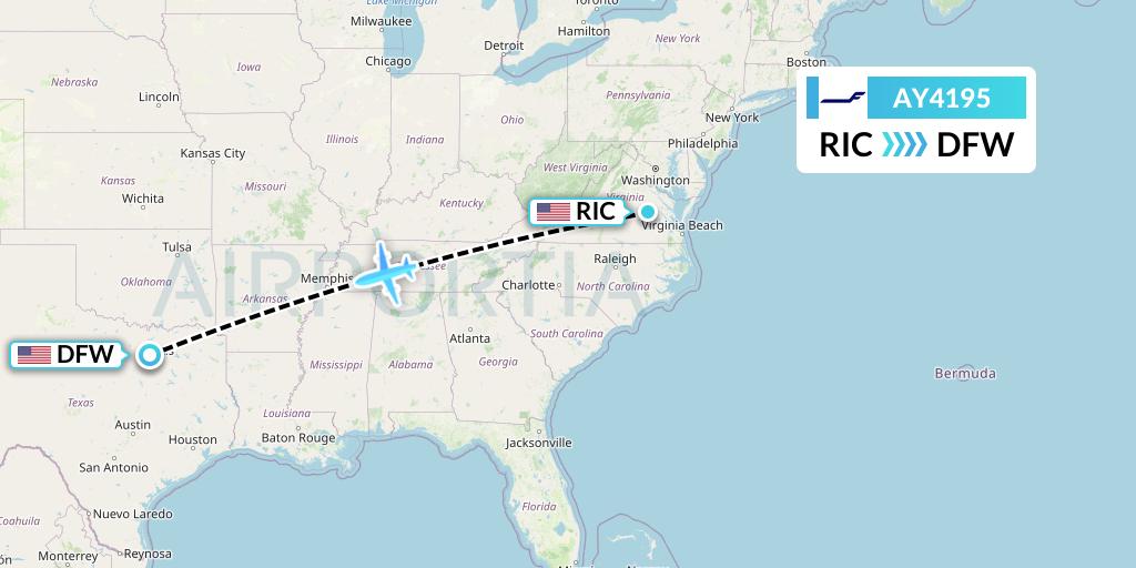 AY4195 Flight Status Finnair: Richmond to Dallas (FIN4195)
