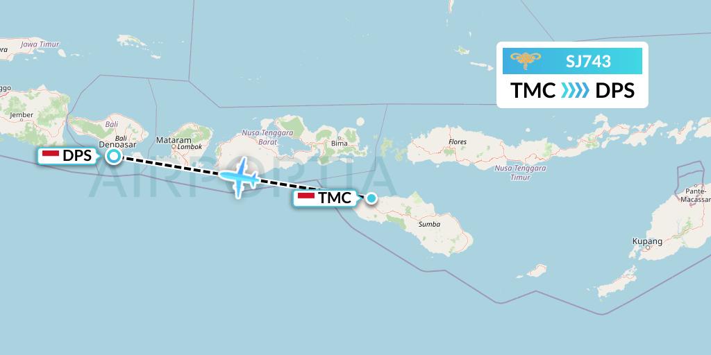 SJ743 Flight Status Sriwijaya Air: Tambolaka to Denpasar (SJY743)