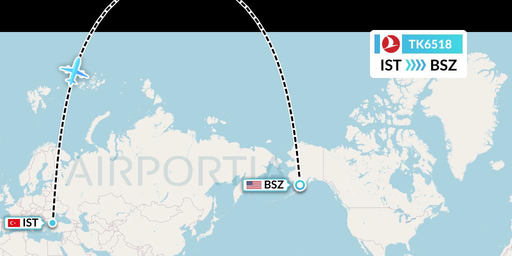TK6518 Flight Status Turkish Airlines: Istanbul to Egegik (THY6518)