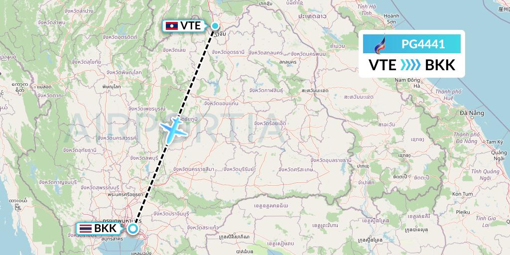 PG4441 Flight Status Bangkok Airways: Vientiane to Bangkok (BKP4441)