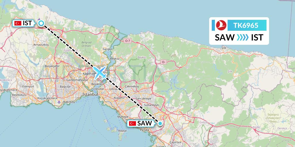 TK6965 Flight Status Turkish Airlines: Istanbul to Istanbul (THY6965)