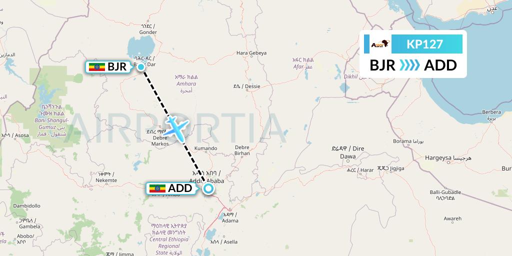 KP127 Flight Status ASKY: Bahir Dar to Addis Ababa (SKK127)