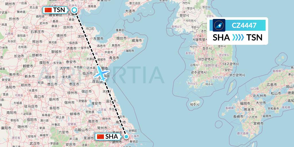 CZ4447 Flight Status China Southern Airlines: Shanghai to Tianjin (CSN4447)