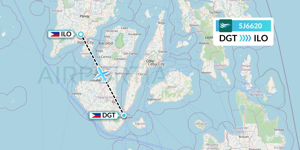 5J6620 Flight Status CEBU Pacific Air: Dumaguete City to Iloilo (CEB6620)