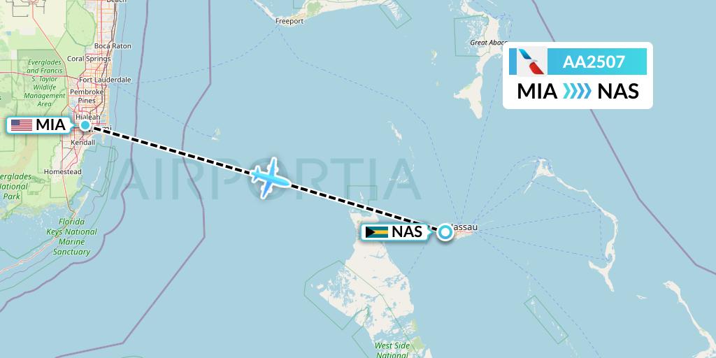 AA2507 Flight Status American Airlines: Miami to Nassau (AAL2507)