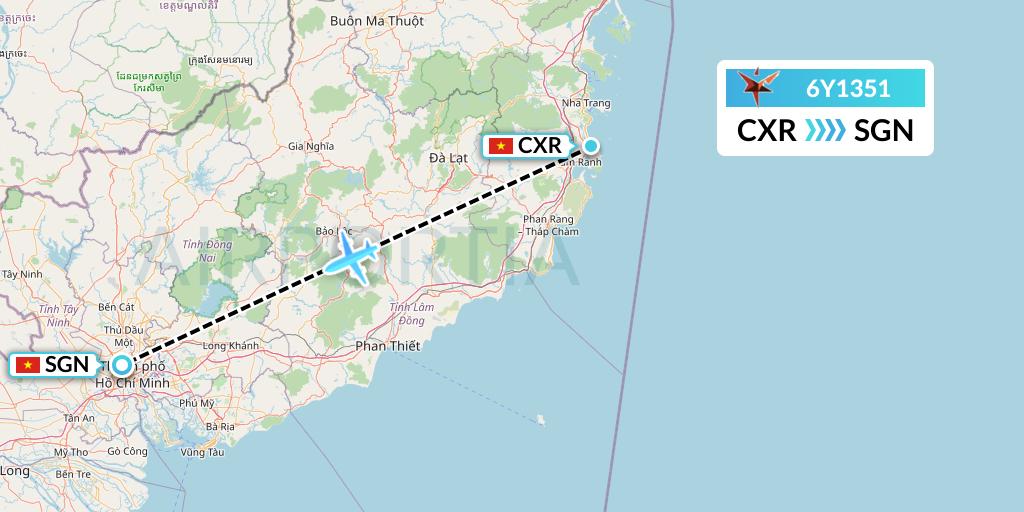 6Y1351 Flight Status SmartLynx: Nha Trang to Ho Chi Minh City (ART1351)