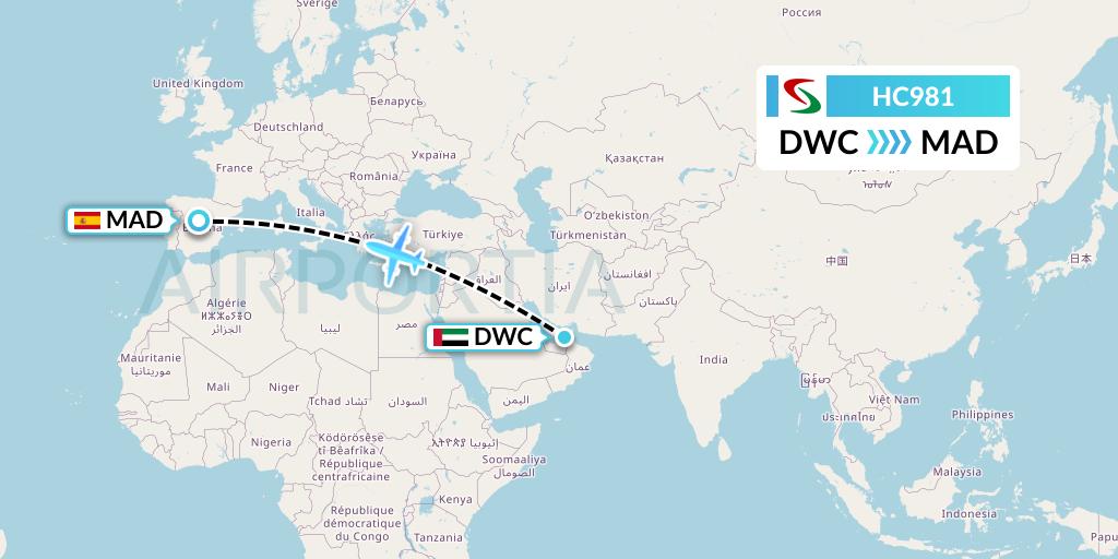 HC981 Flight Status Air Senegal: Dubai to Madrid (SZN981)