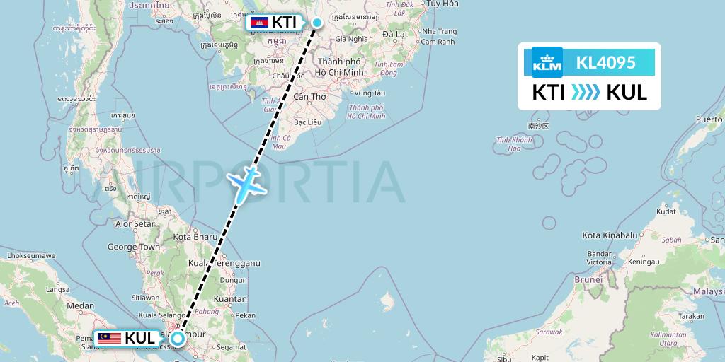 KL4095 Flight Status KLM: Kratie to Kuala Lumpur (KLM4095)